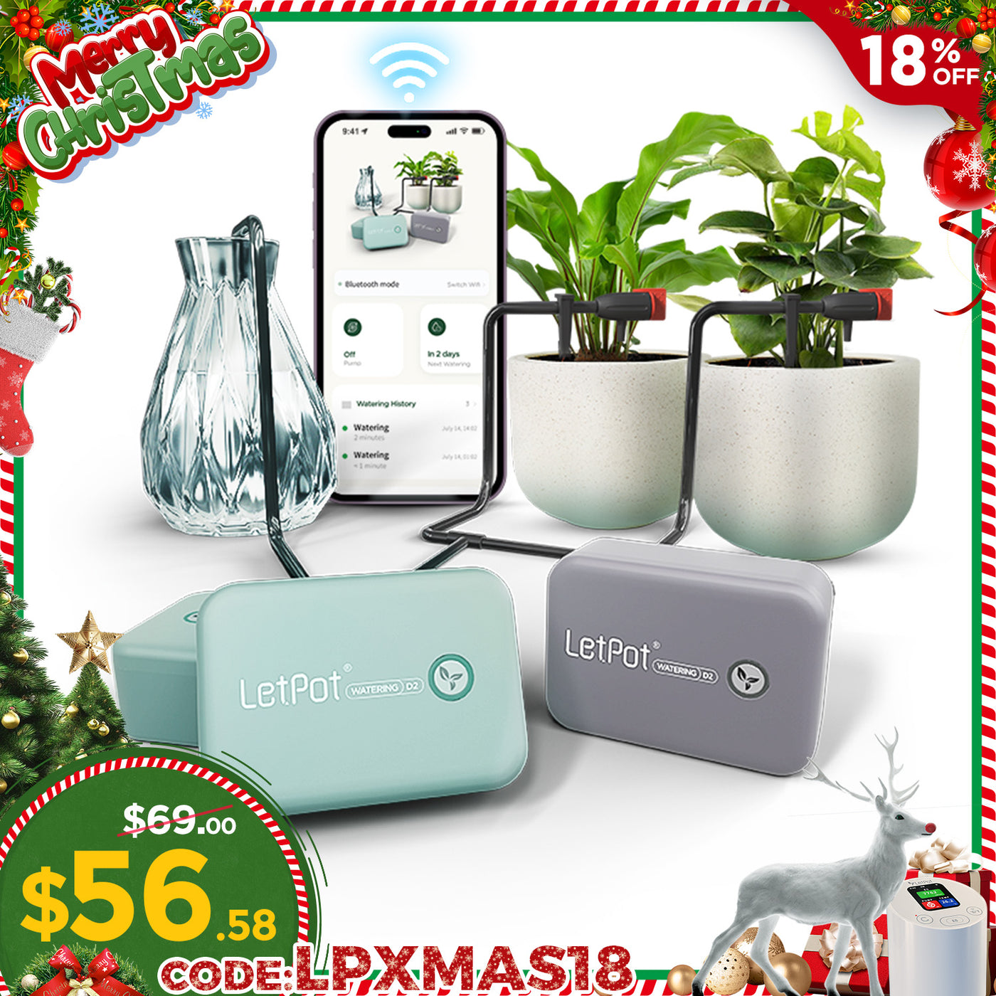 LetPot Automatic Watering System, Indoor Garden Watering System with ...