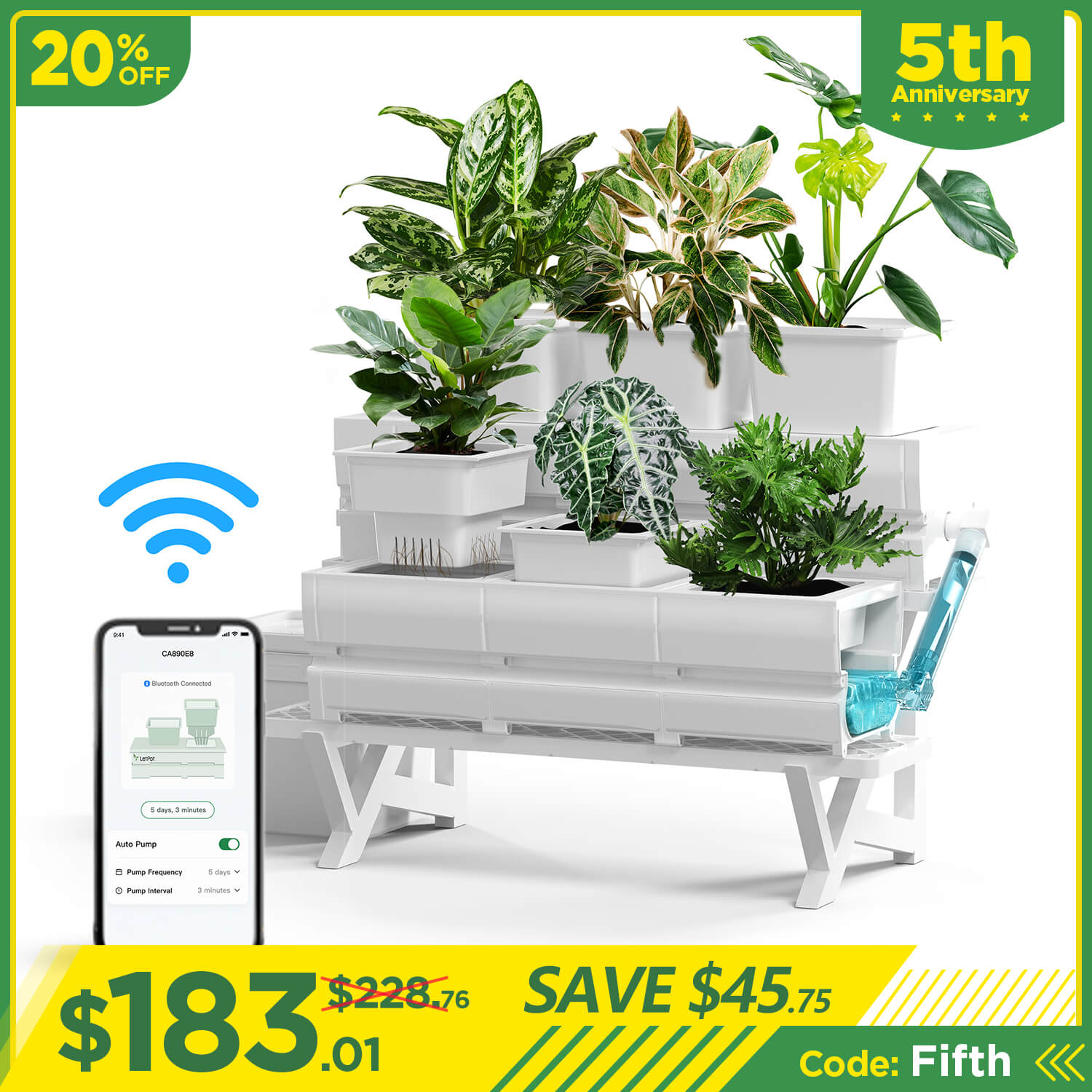 LetPot MP1 Modular Smart Planter, Smart Self Watering Planters with ...