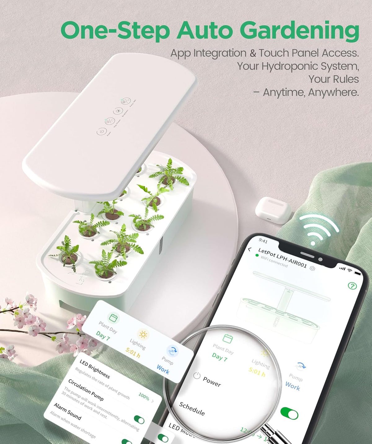 LetPot Air 10-Pod Hydroponic Gardening System, Indoor Garden Kit