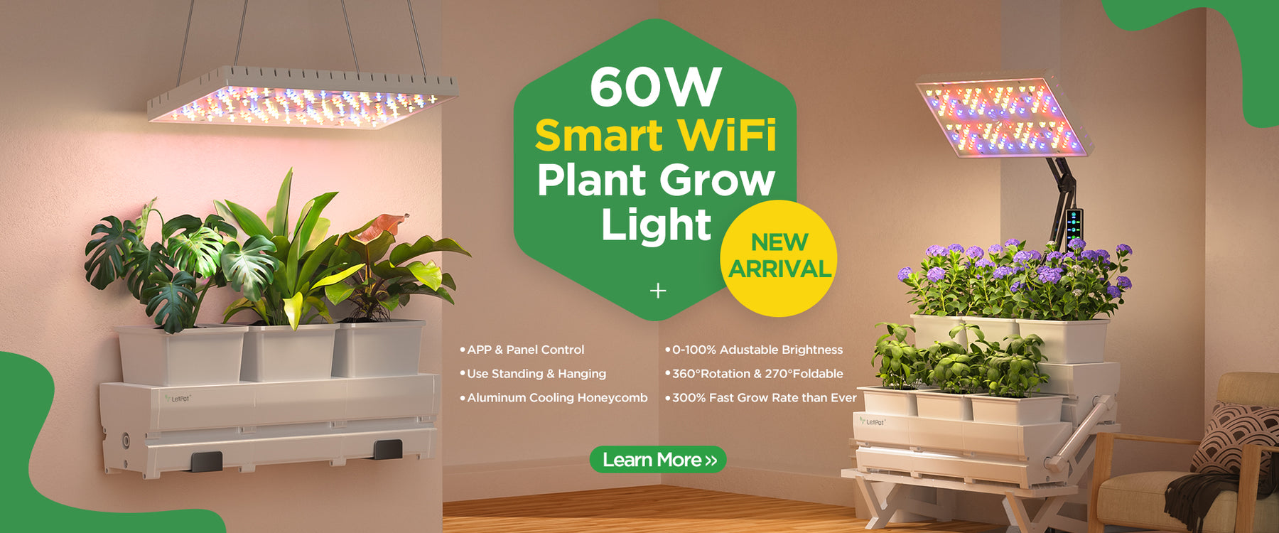 LetPot® indoor Garden, Hydroponic Smart Planter with App Control