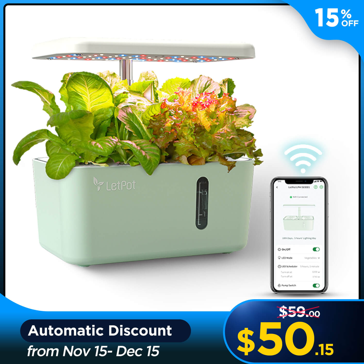 LetPot Mini Indoor Hydroponic Garden with App Control, Indoor growing ...