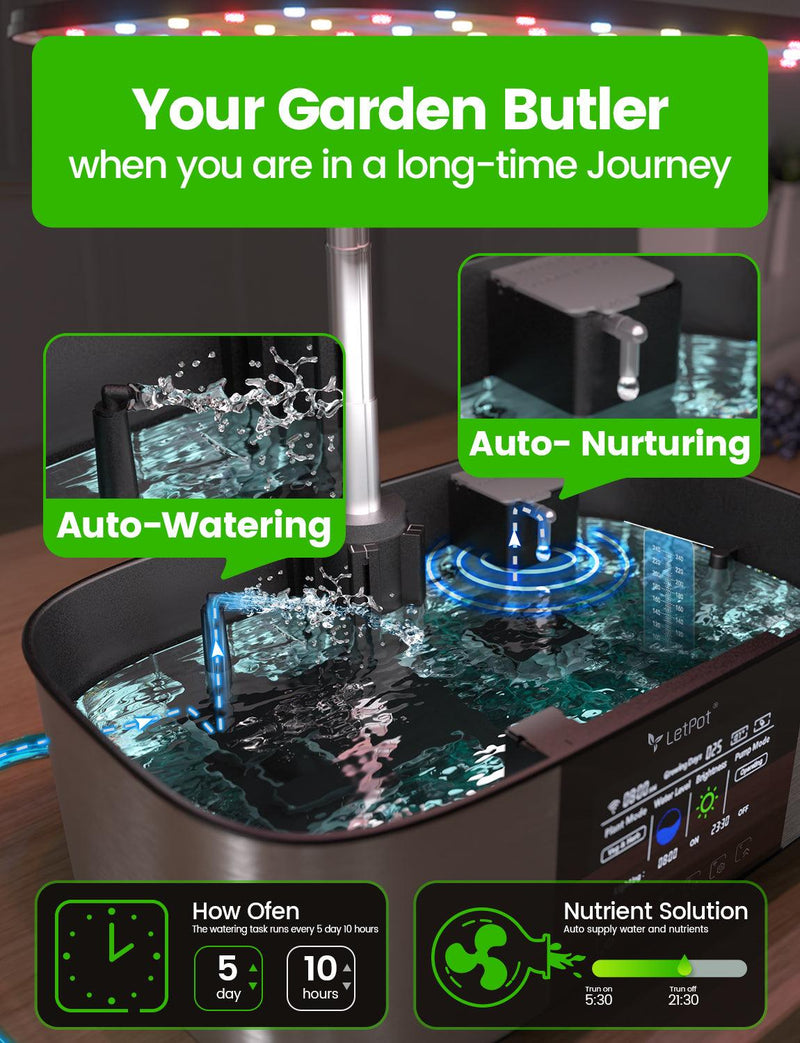 LetPot Max 21-Pod Hydroponics System, a 4-1 Hydroponics Grow System ...