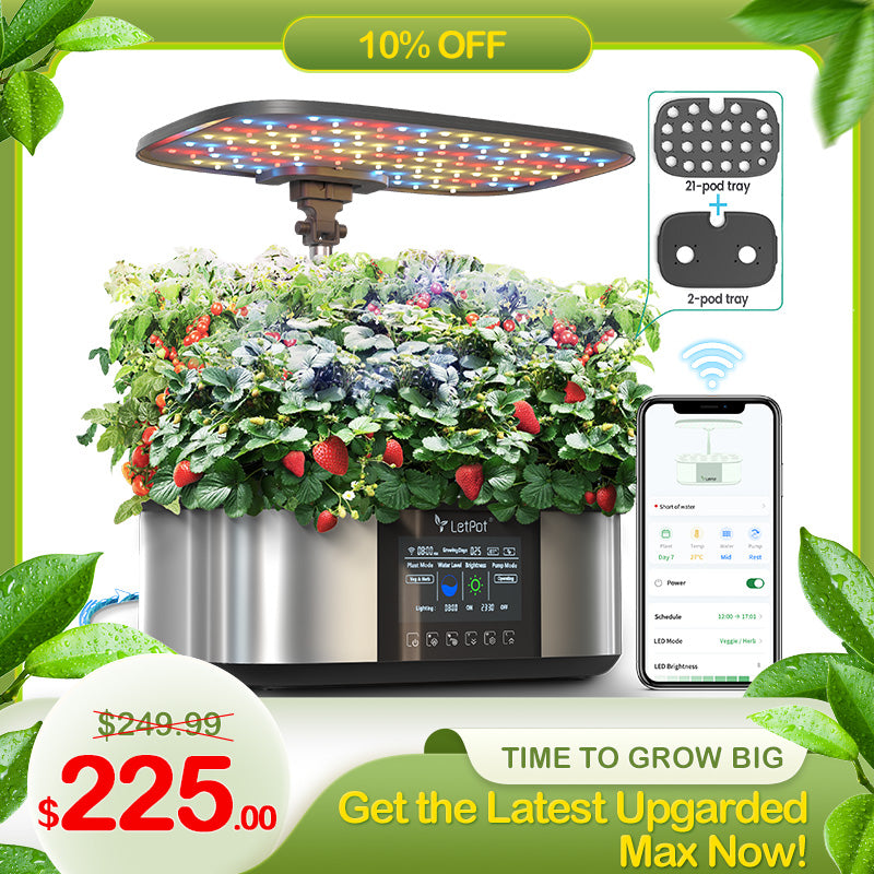 LetPot Max 21-Pod Hydroponics System, a 4-1 Hydroponics Grow System ...