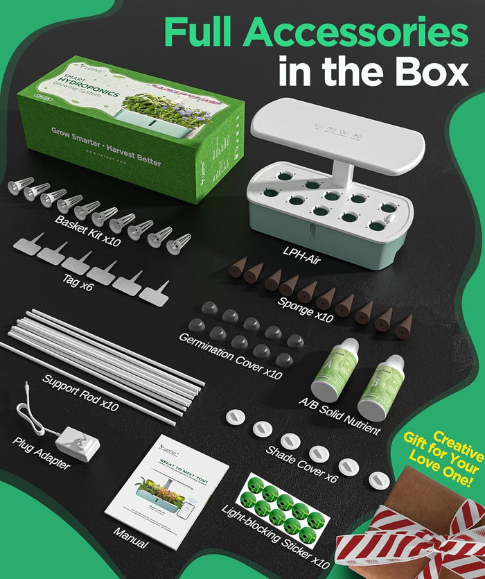 LetPot Air 10-Pod Hydroponic Gardening System, Indoor Garden Kit