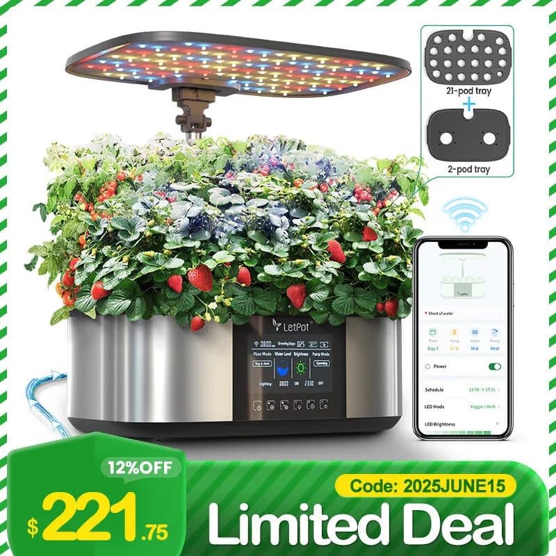 LetPot Max 21-Pod Hydroponics System, a 4-1 Hydroponics Grow System ...