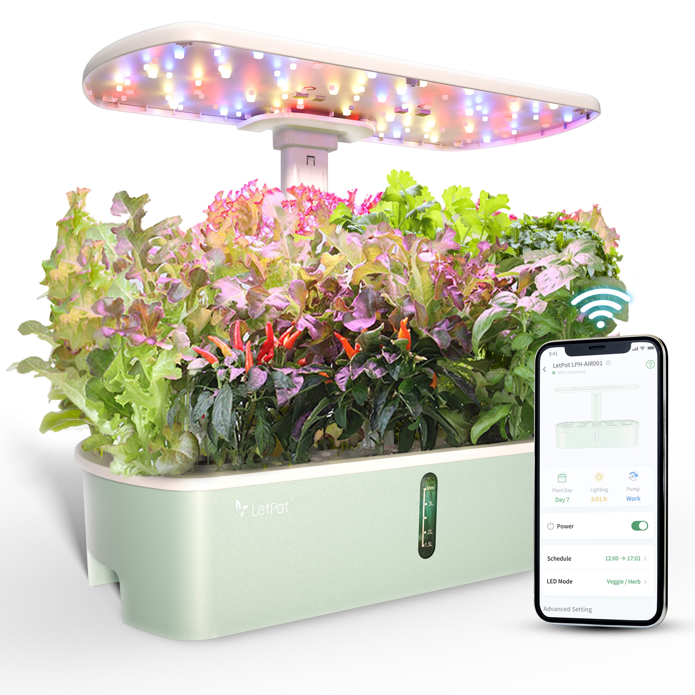 LetPot Air 10-Pod Hydroponic Gardening System, Indoor Garden Kit