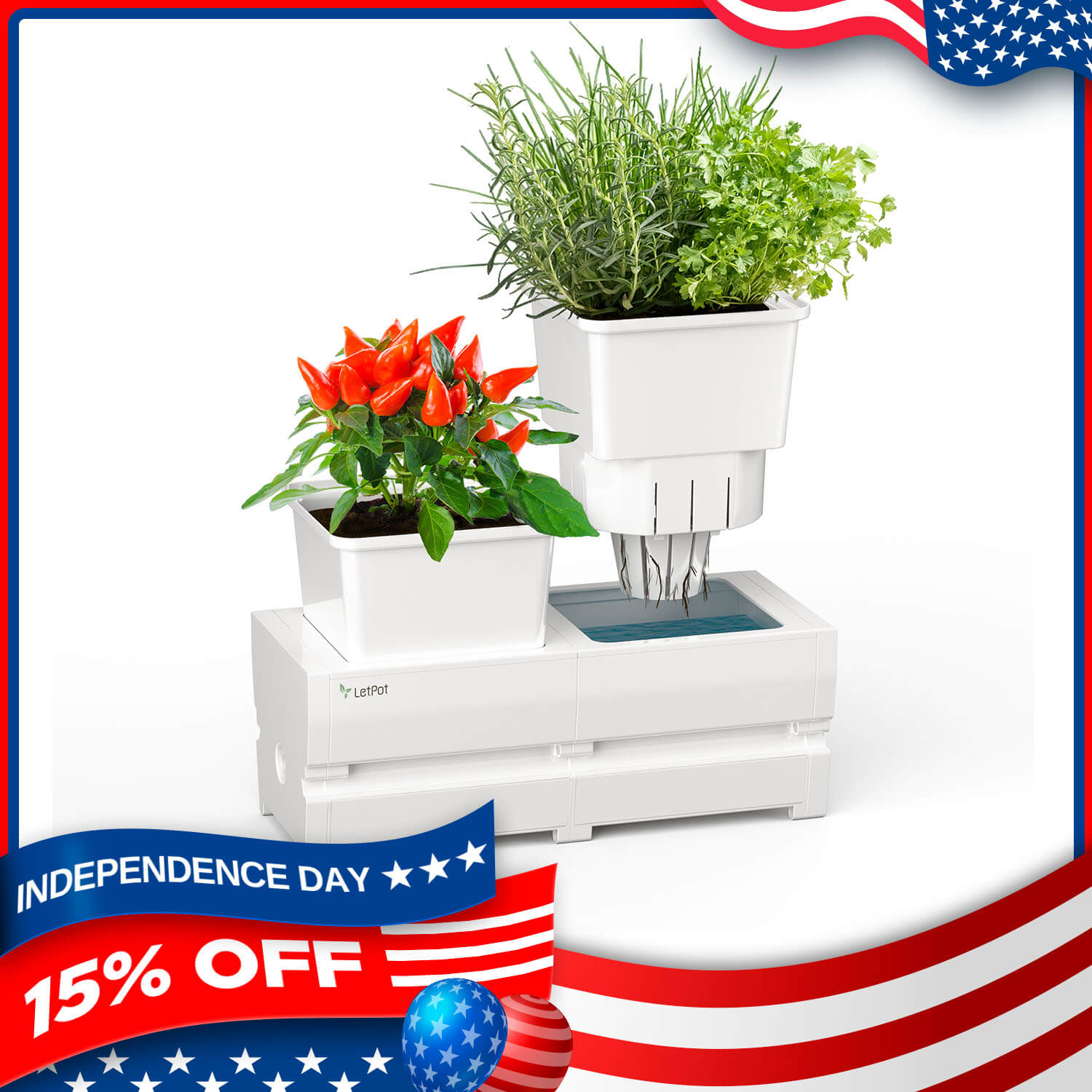 Self Watering Planter, 2-in-1 self watering planter Pots｜LetPot®