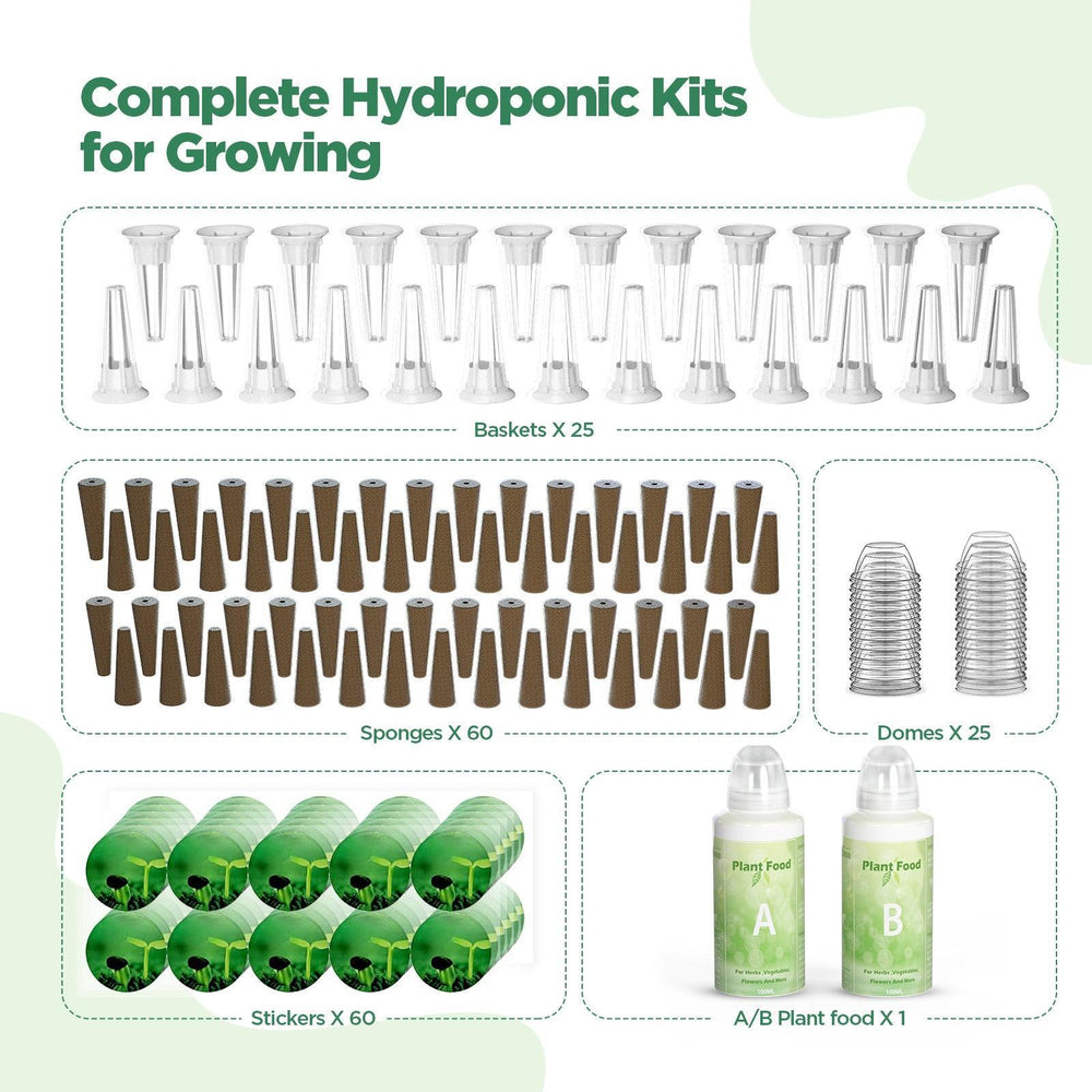 Hydroponics Growing Replacement Pod Kits( Sponges, Nurtrients and more)
